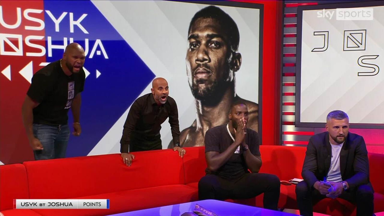 Boxing pundits passionately cheer on AJ in studio! | Boxing News | Sky ...