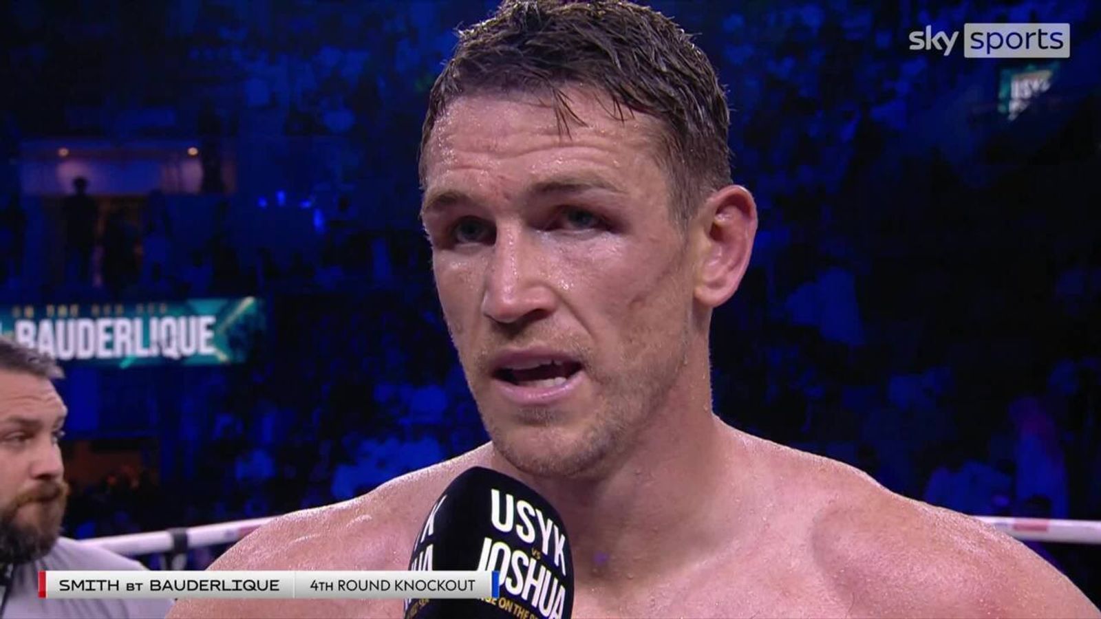 Usyk vs AJ: Callum Smith blasts through Mathieu Bauderlique to win ...