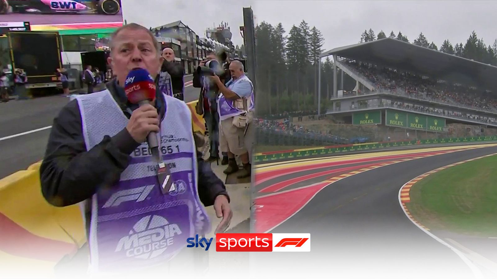 Martin Brundle trackside at Eau Rouge! | F1 News | Sky Sports
