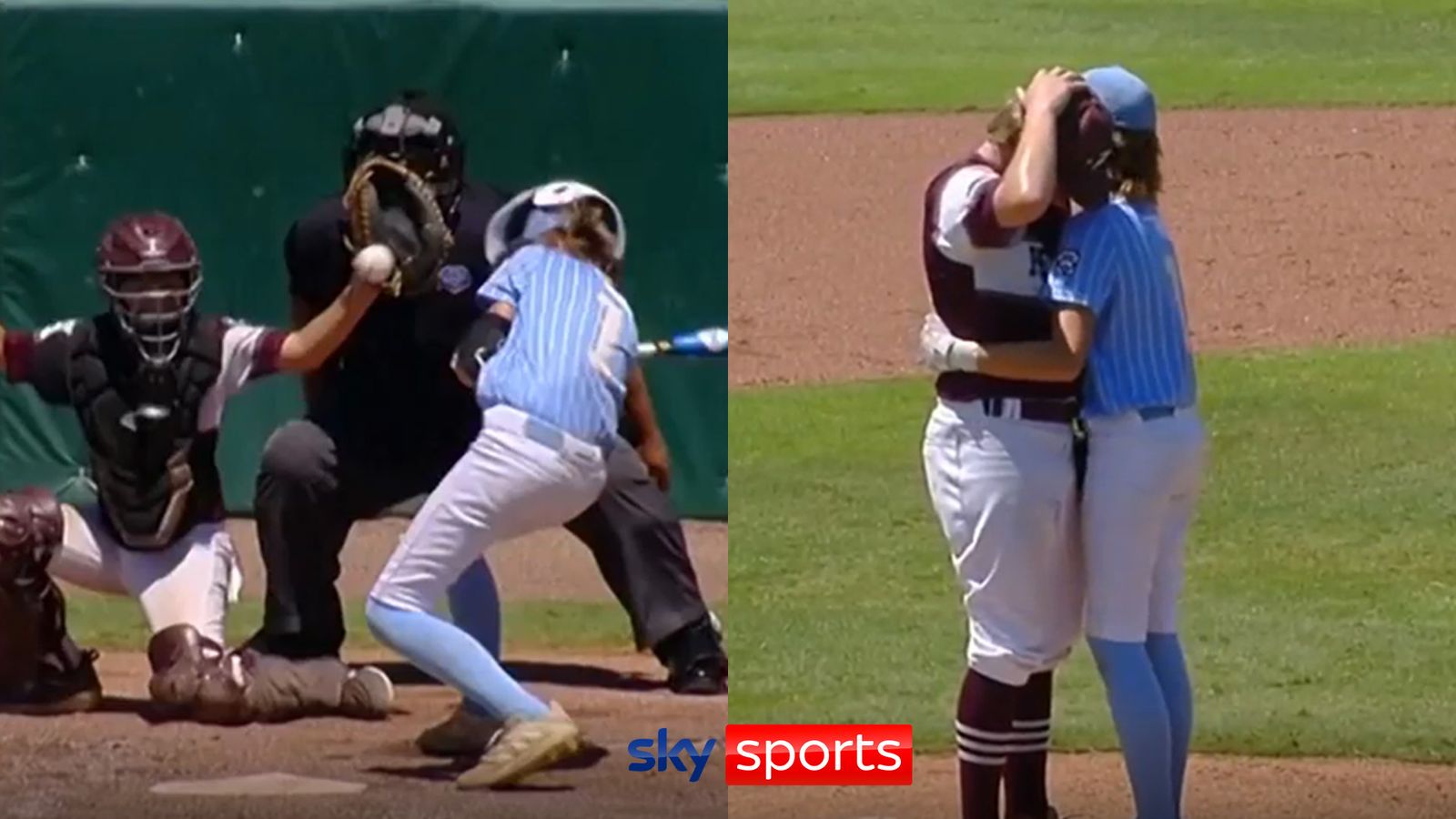 Little league batter consoles pitcher after nightmare pitch | Baseball ...