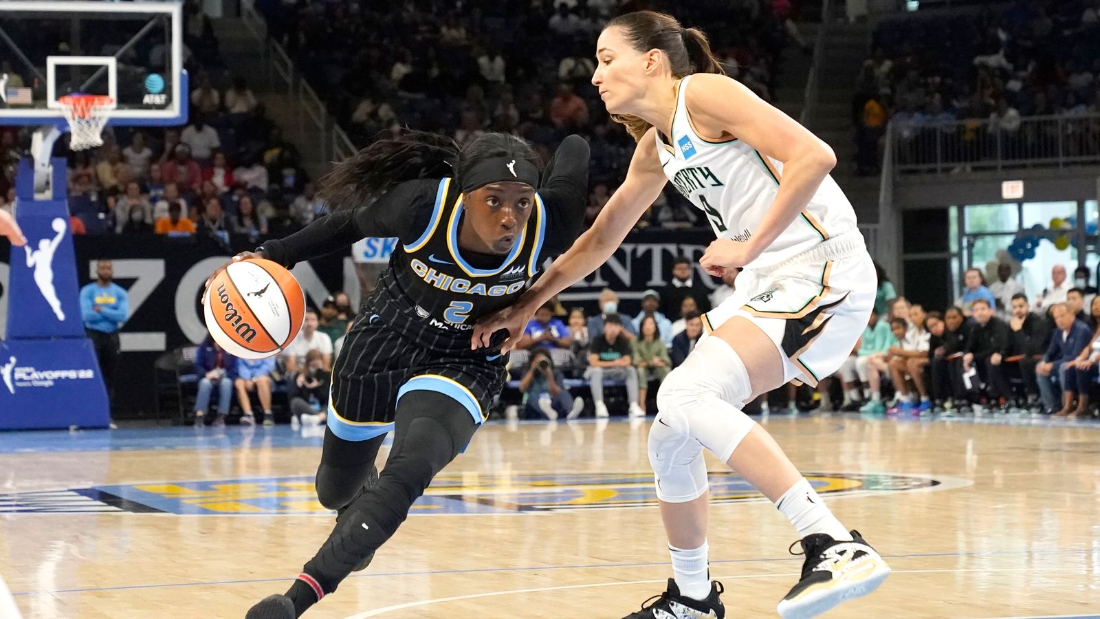 WNBA: New York Liberty 62-100 Chicago Sky | Basketball News | Sky Sports