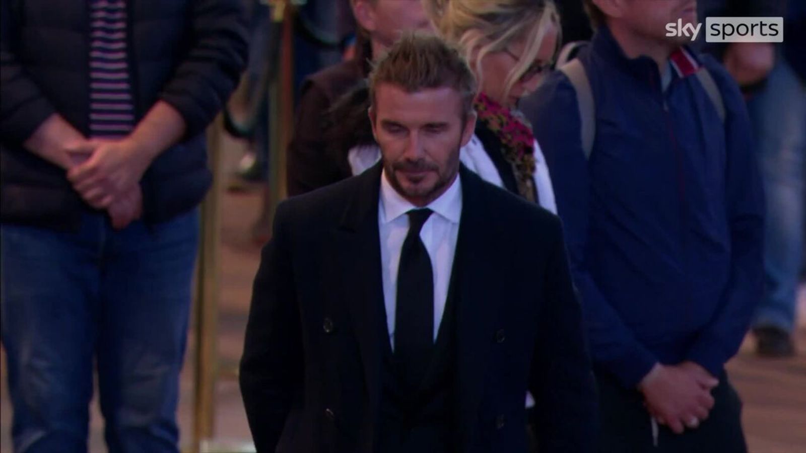 David Beckham's 12-hour wait in queue to see 'special' Queen | Football ...