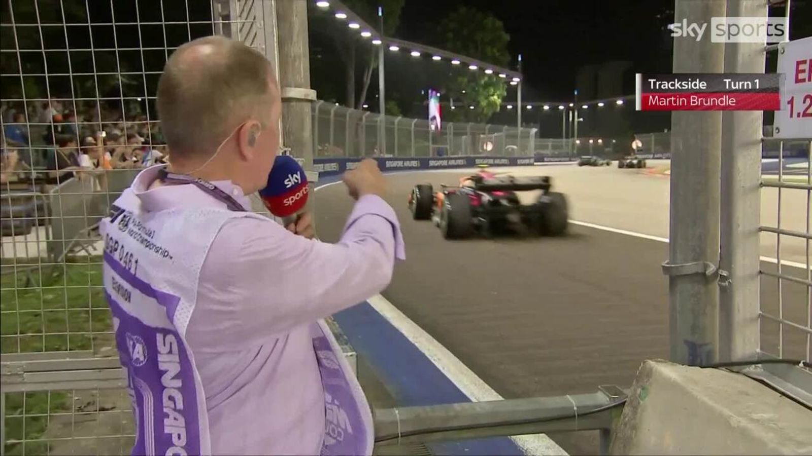 Martin Brundle trackside at Turn 1 | Singapore GP | F1 News | Sky Sports