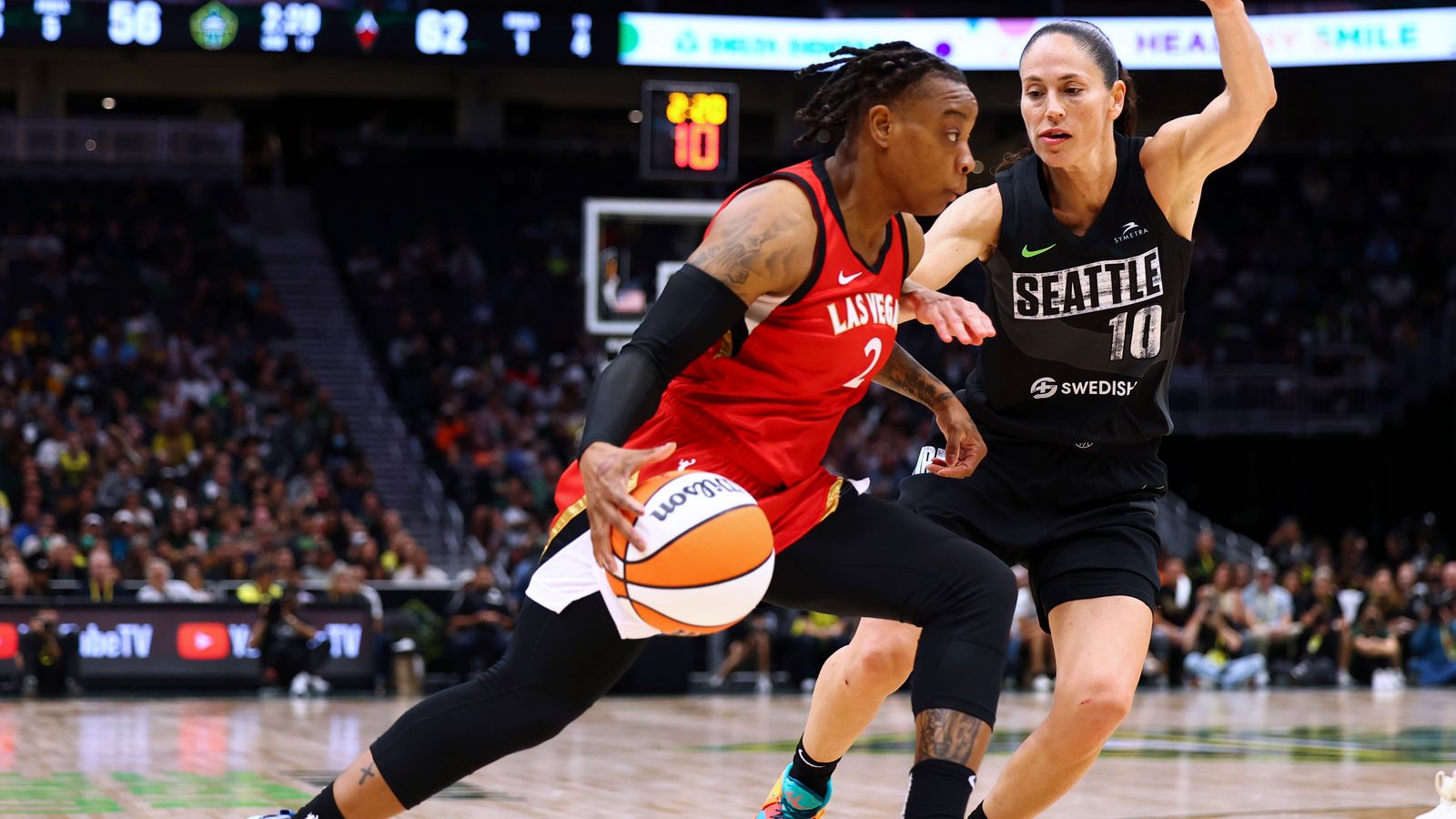 WNBA Playoffs: Las Vegas Aces 97-92 Seattle Storm | NBA News | Sky Sports