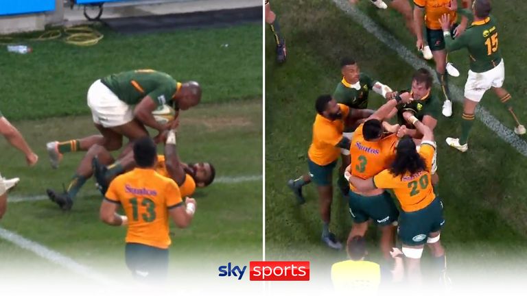 Mapimpi sparks brawl between South Africa and Australia after scoring ...