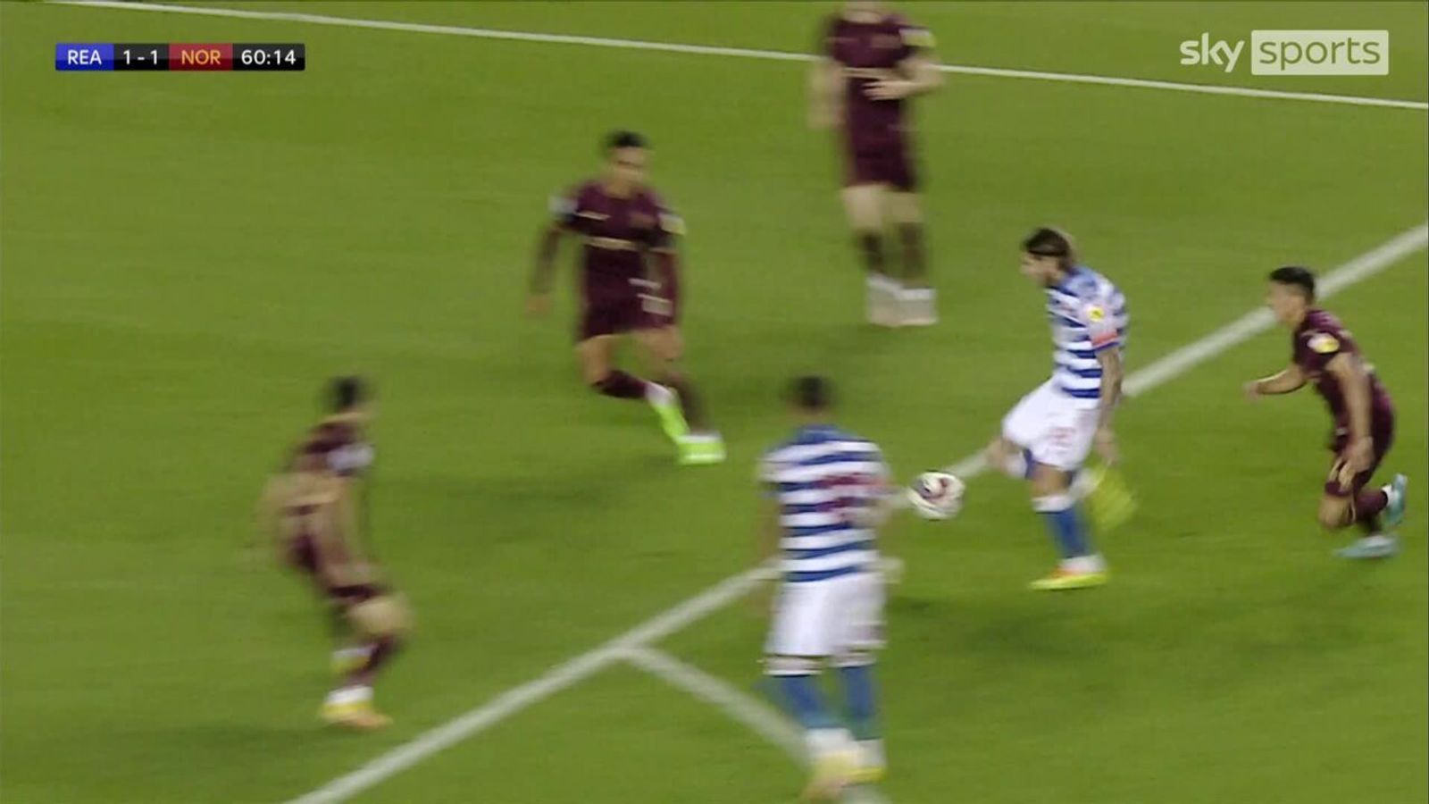 Jeff Hendrick scores Reading's equaliser against Norwich | Football ...