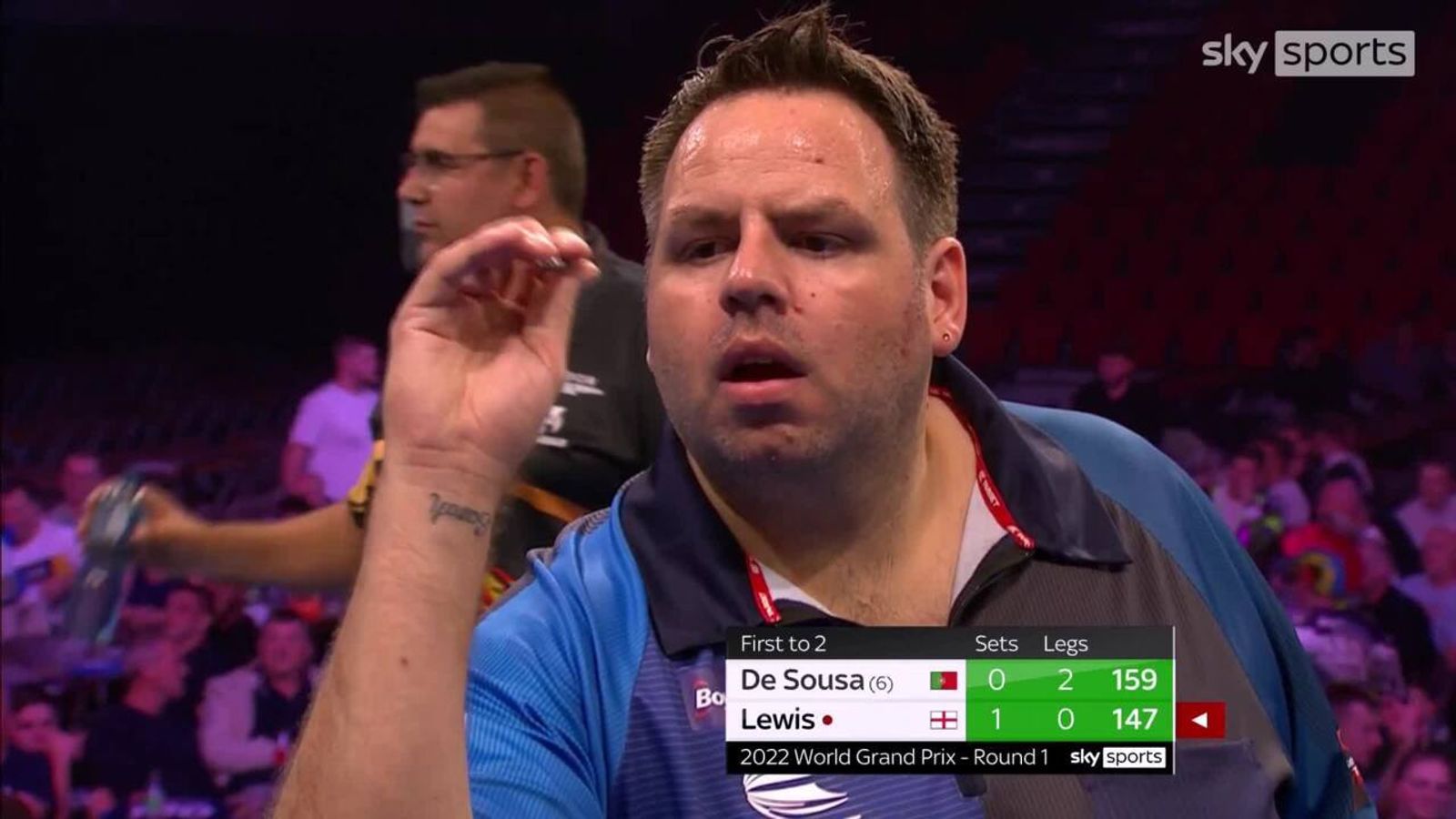 Adrian Lewis ramps up the pressure on Jose de Sousa with 147 finish ...