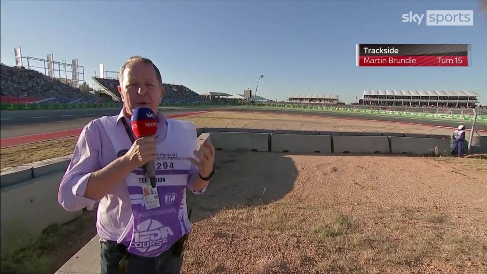 Martin Brundle trackside at 'tricky' turn 15 | F1 News | Sky Sports