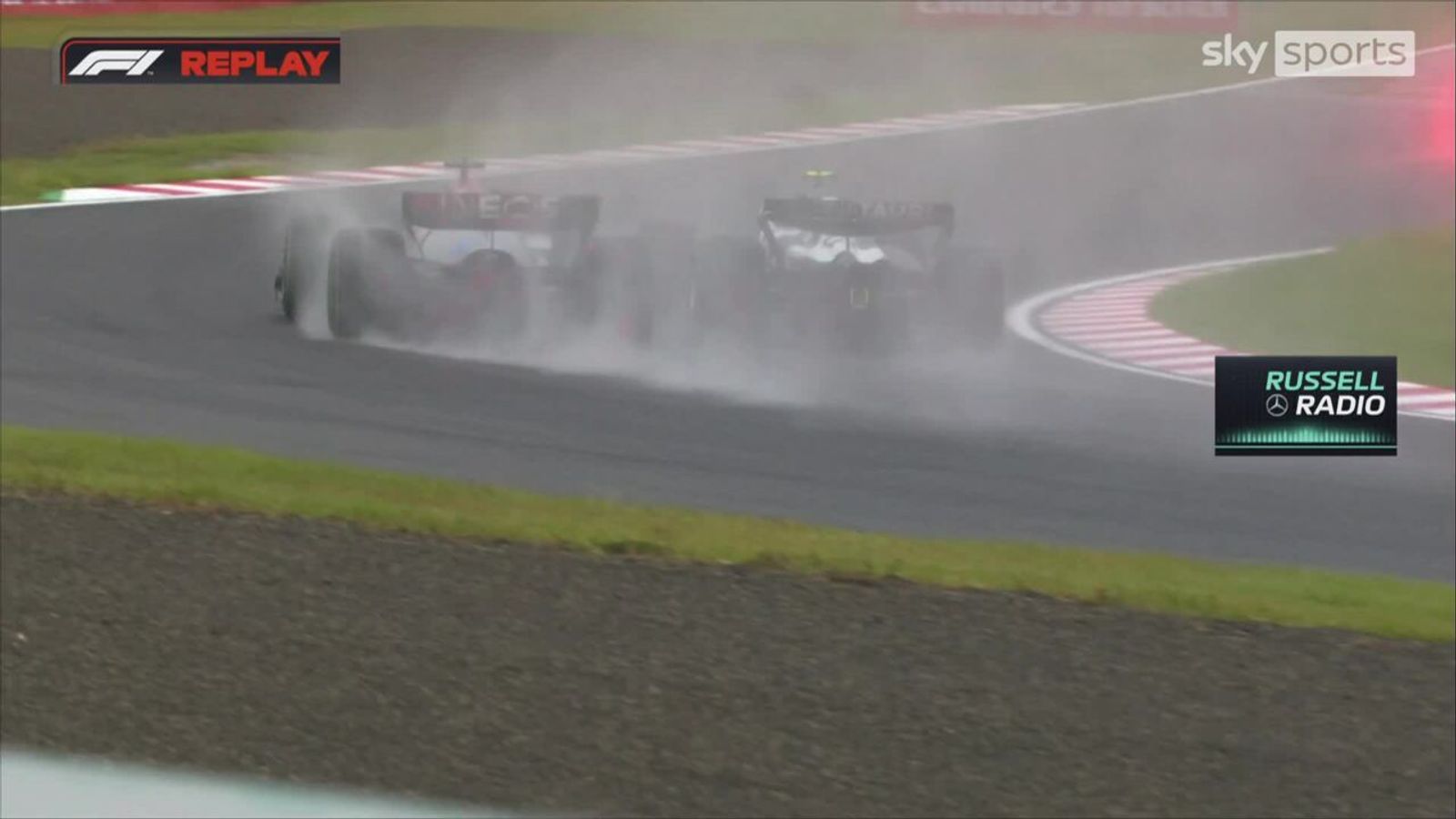 George Russell goes round the outside of Yuki Tsunoda | F1 News | Sky ...