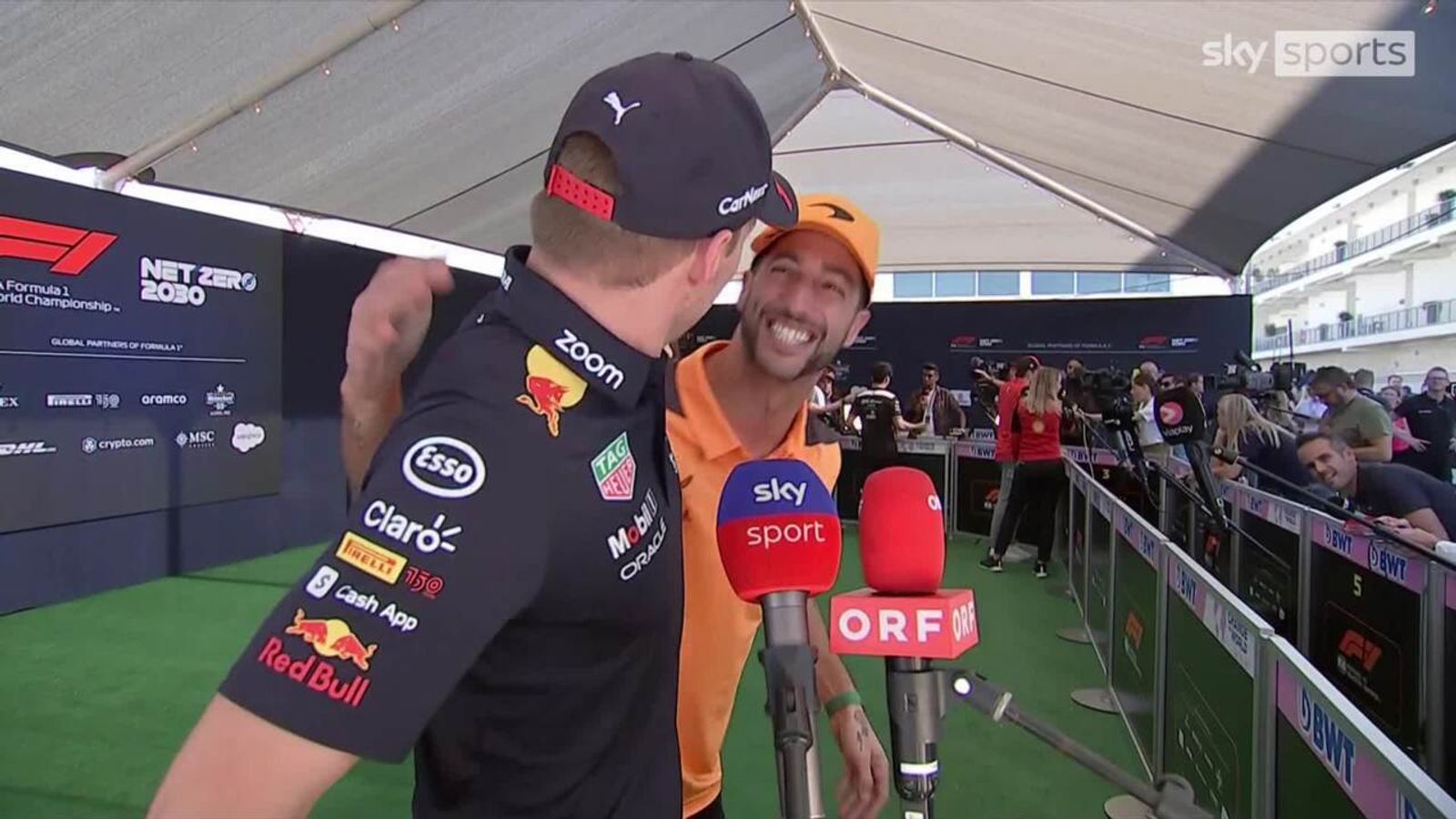 'He can't grow a beard!' - Max Verstappen and Daniel Ricciardo joke ...