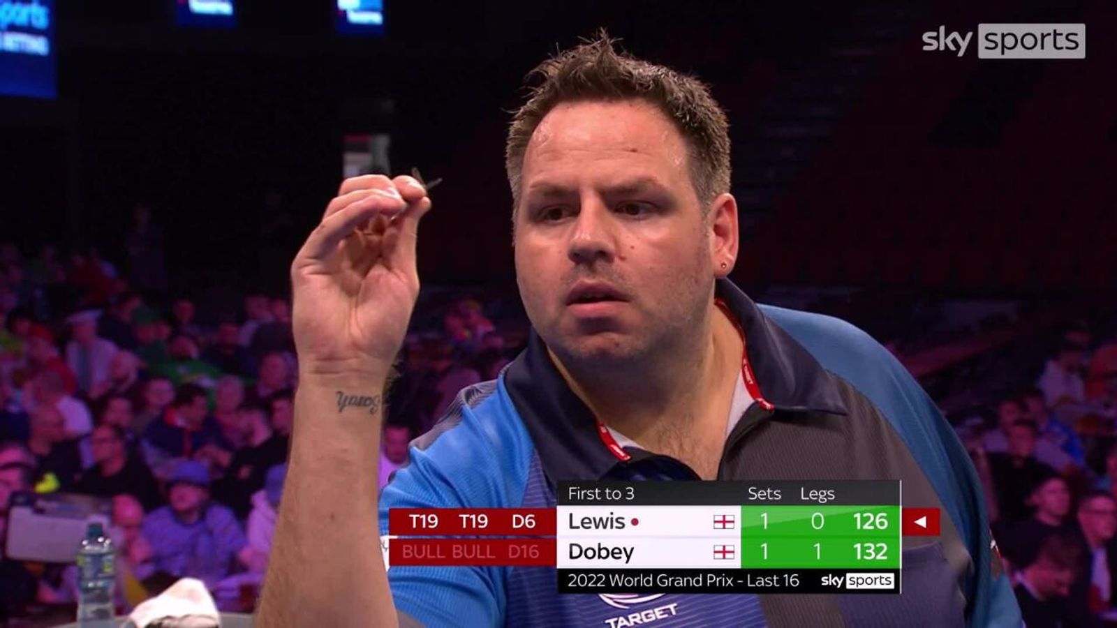 'That's brilliant from Adrian Lewis!' Jackpot hits 126 finish | Darts ...