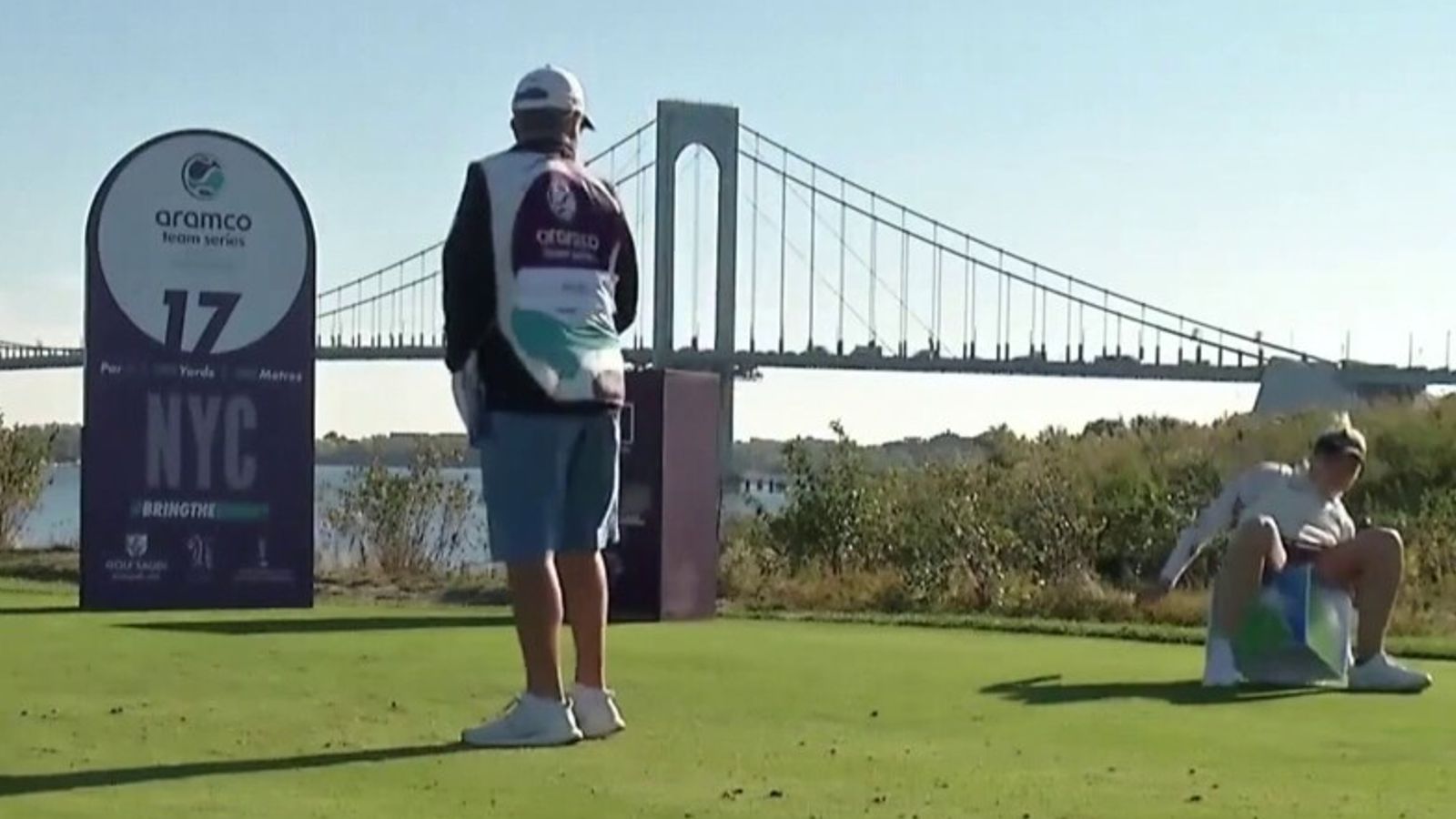 Charley Hull takes a tumble as tee box collapses! | Golf News | Sky Sports