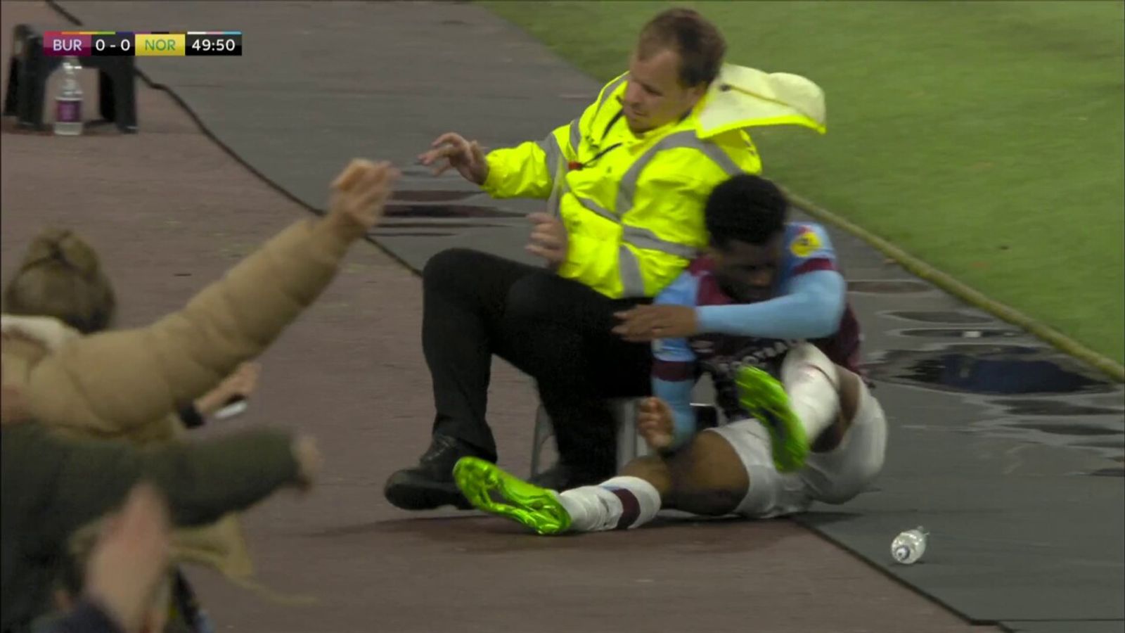 'Uproar at Turf Moor!' - Nathan Tella shoved into a steward | Football ...