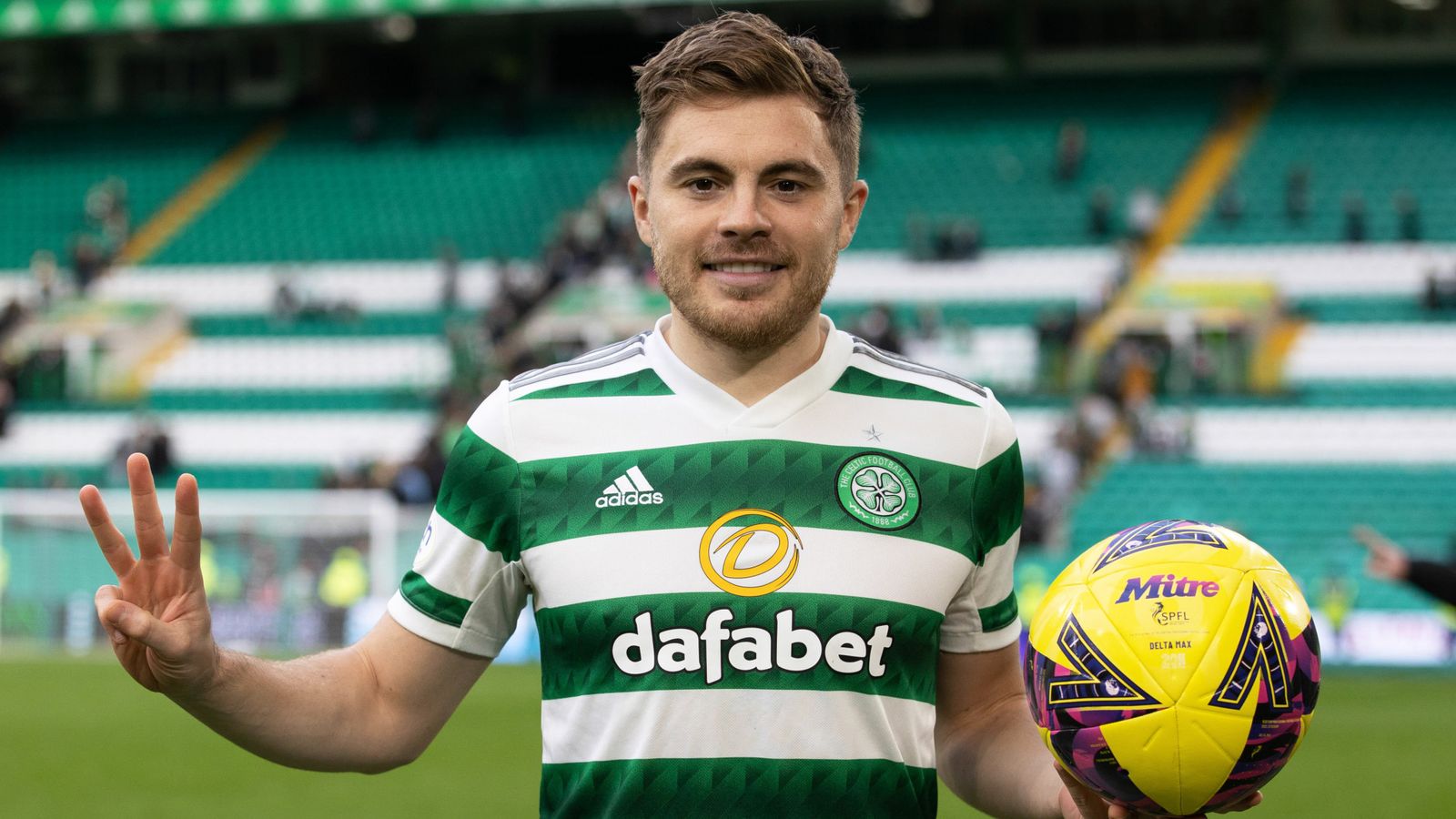 Celtic 6-1 Hibernian: James Forrest's hat-trick takes him to 100 goals ...