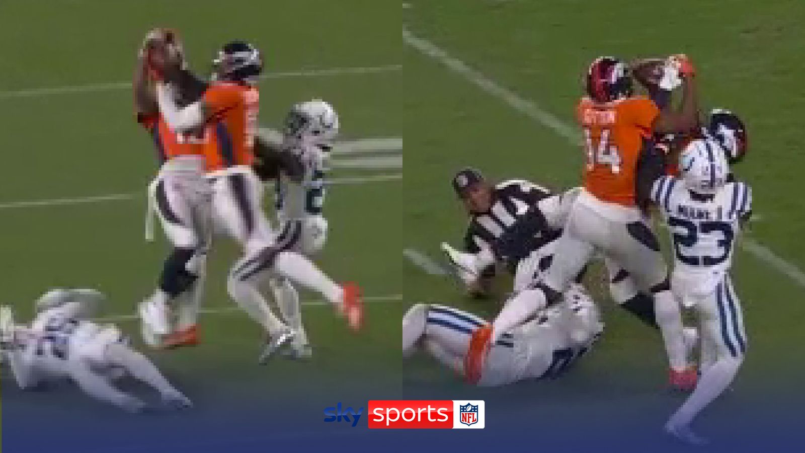 Courtland Sutton and Montrell Washington converge on unusual 51-yard ...