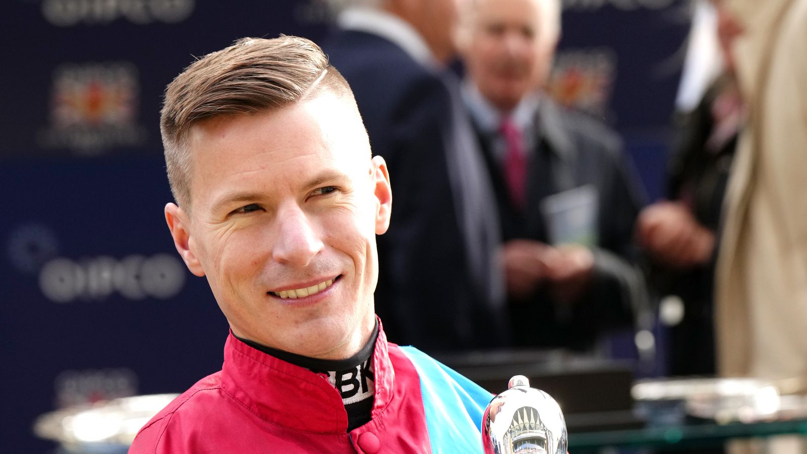 Qipco Champion Stakes: Richard Kingscote celebrating Bay Bridge win and ...