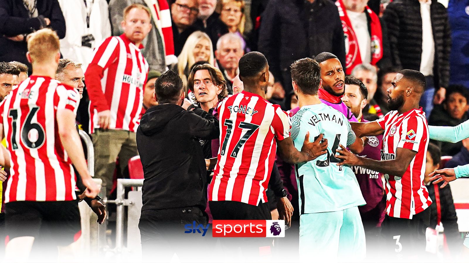 Thomas Frank and Roberto De Zerbi in fiery scuffle! | Football News ...