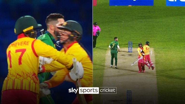 Sean Williams run out after unfortunate collision with team-mate ...