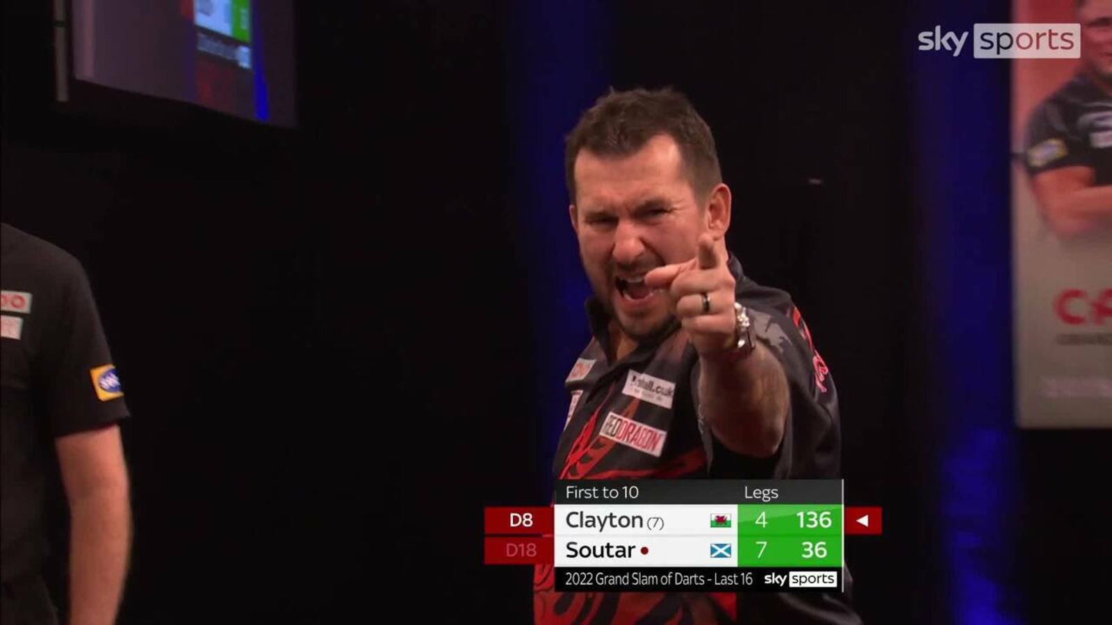 Jonny Clayton hits incredible 136 to keep him in it at the Grand Slam ...