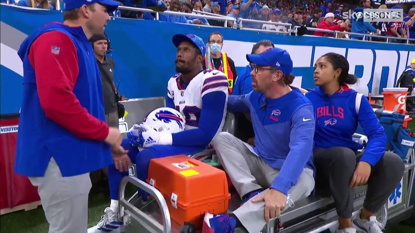 Buffalo Bills' Von Miller gets carted off the field | NFL News | Sky Sports