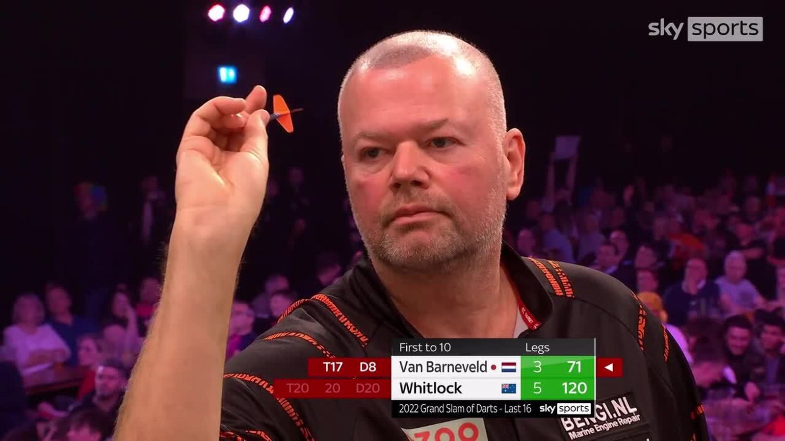 Barney produces 71 checkout on the bullseye | Darts News | Sky Sports