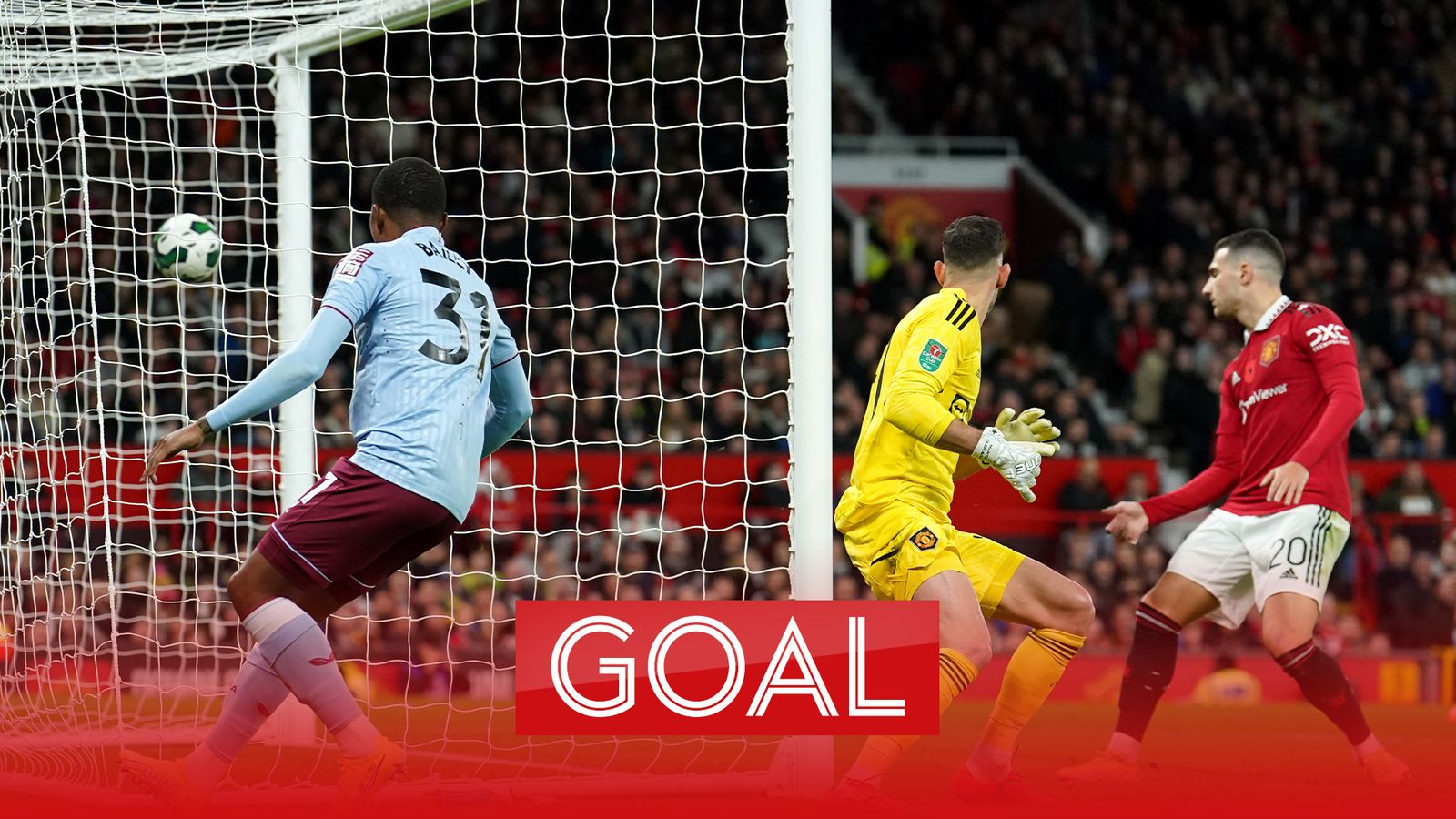 Aston Villa lead again through Diogo Dalot own-goal | Football News ...