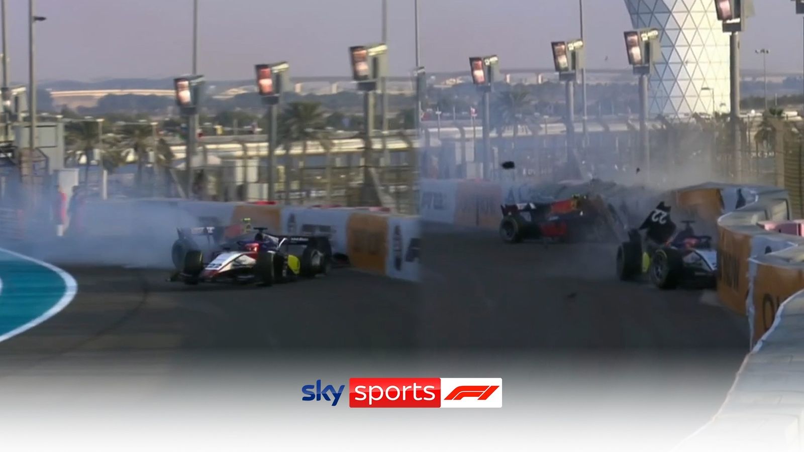 'He crashed me out of the race!' | Huge crash in F2 sprint brings out ...