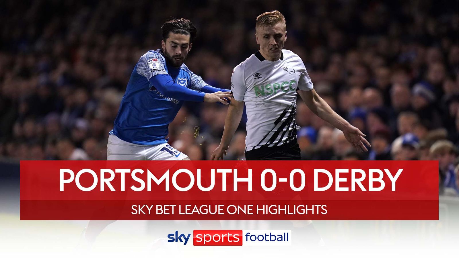 Portsmouth 0-0 Derby: David McGoldrick hits crossbar in drab stalemate ...