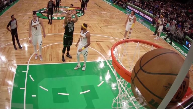 'I've never seen this before!' Ball gets stuck on the rim...TWICE | NBA ...