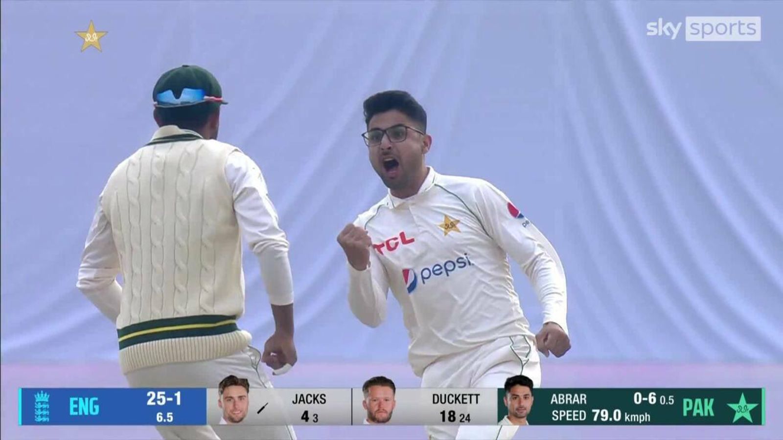 Abrar Ahmed makes instant impact with googly to Will Jacks | Cricket ...