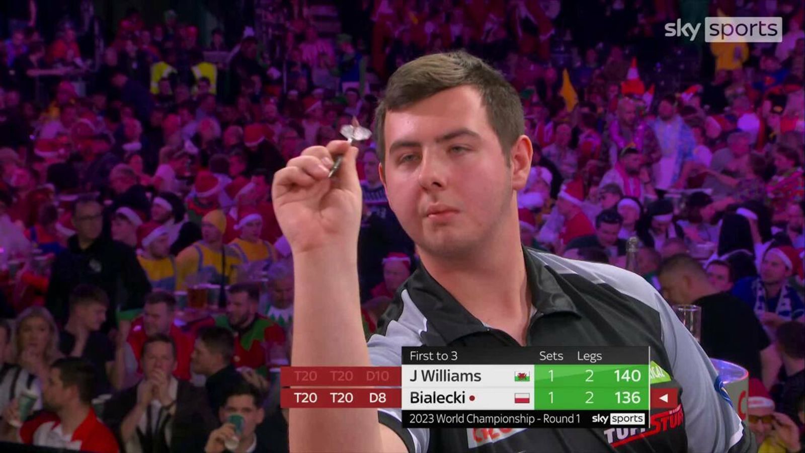 Sebastian Bialecki takes third set with 136 | Darts News | Sky Sports