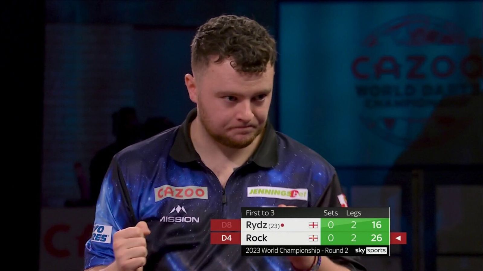 Rock edges Rydz for set one | Darts News | Sky Sports