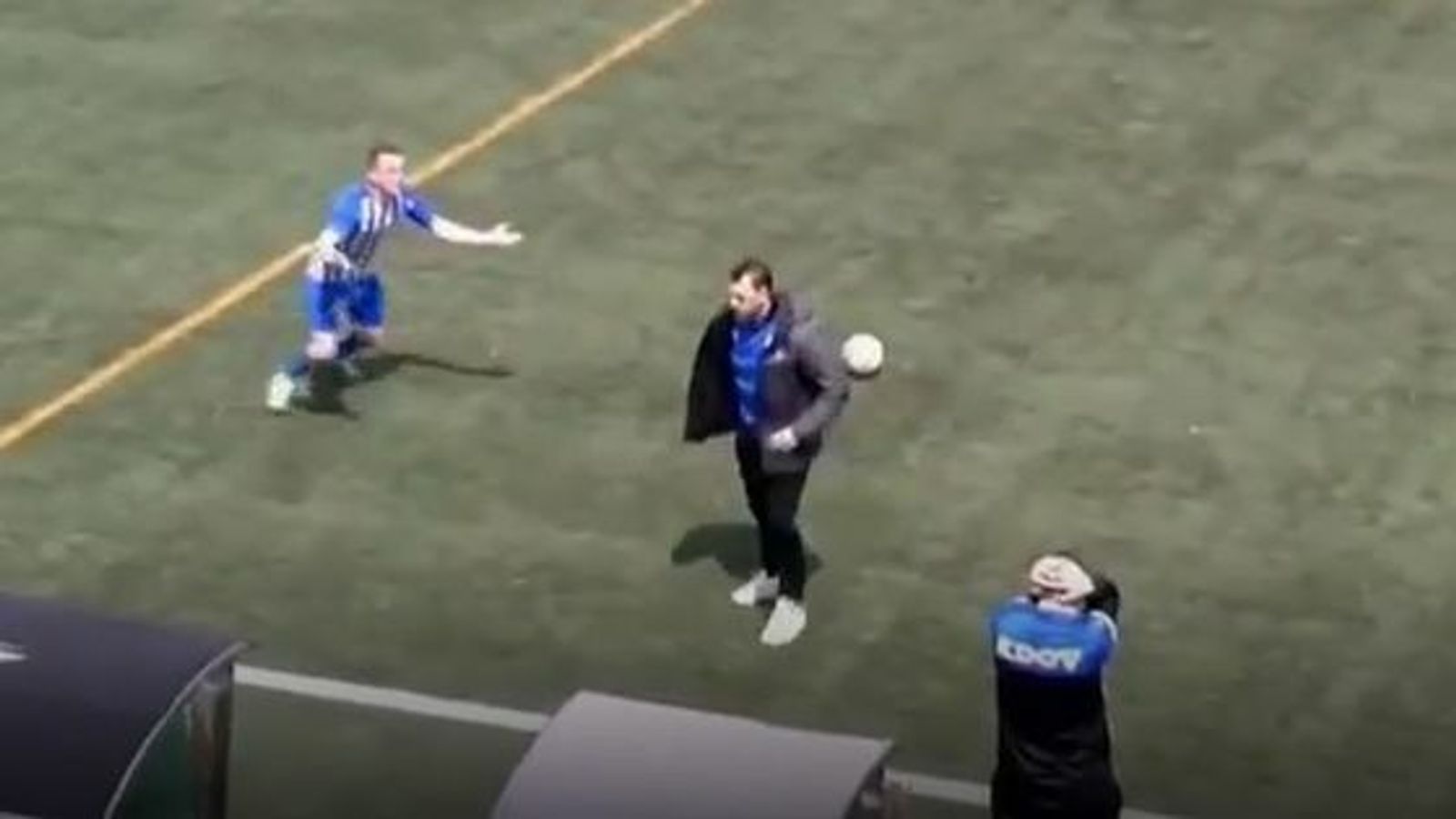 Coach sparks brawl after stopping late counter-attack | Football News ...