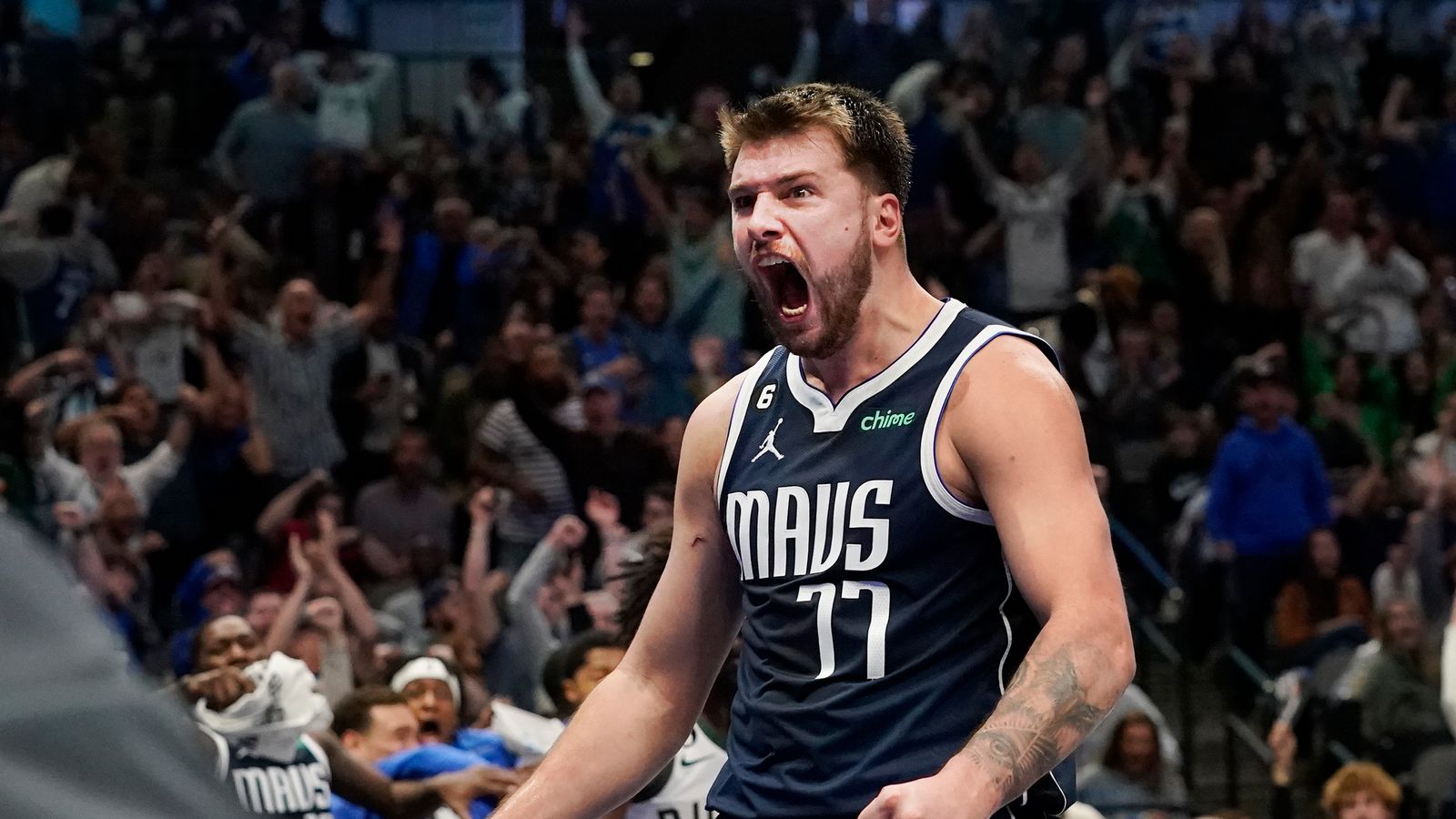 Dallas Mavericks fans erupt after explosive Luka Doncic slam! | NBA News | Sky Sports