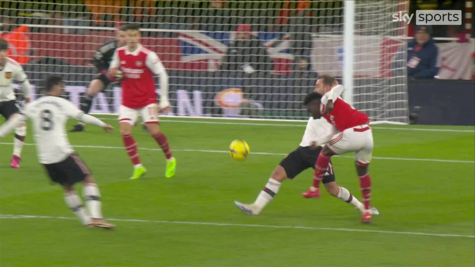 Saka's effort comes off the post! | Football News | Sky Sports