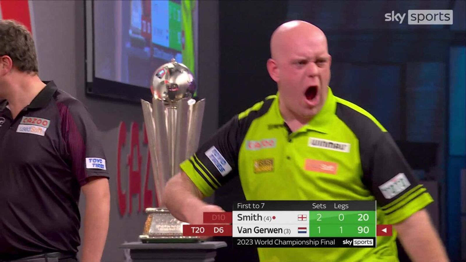 Michael van Gerwen breaks Michael Smith with classy 90 checkout | Darts ...