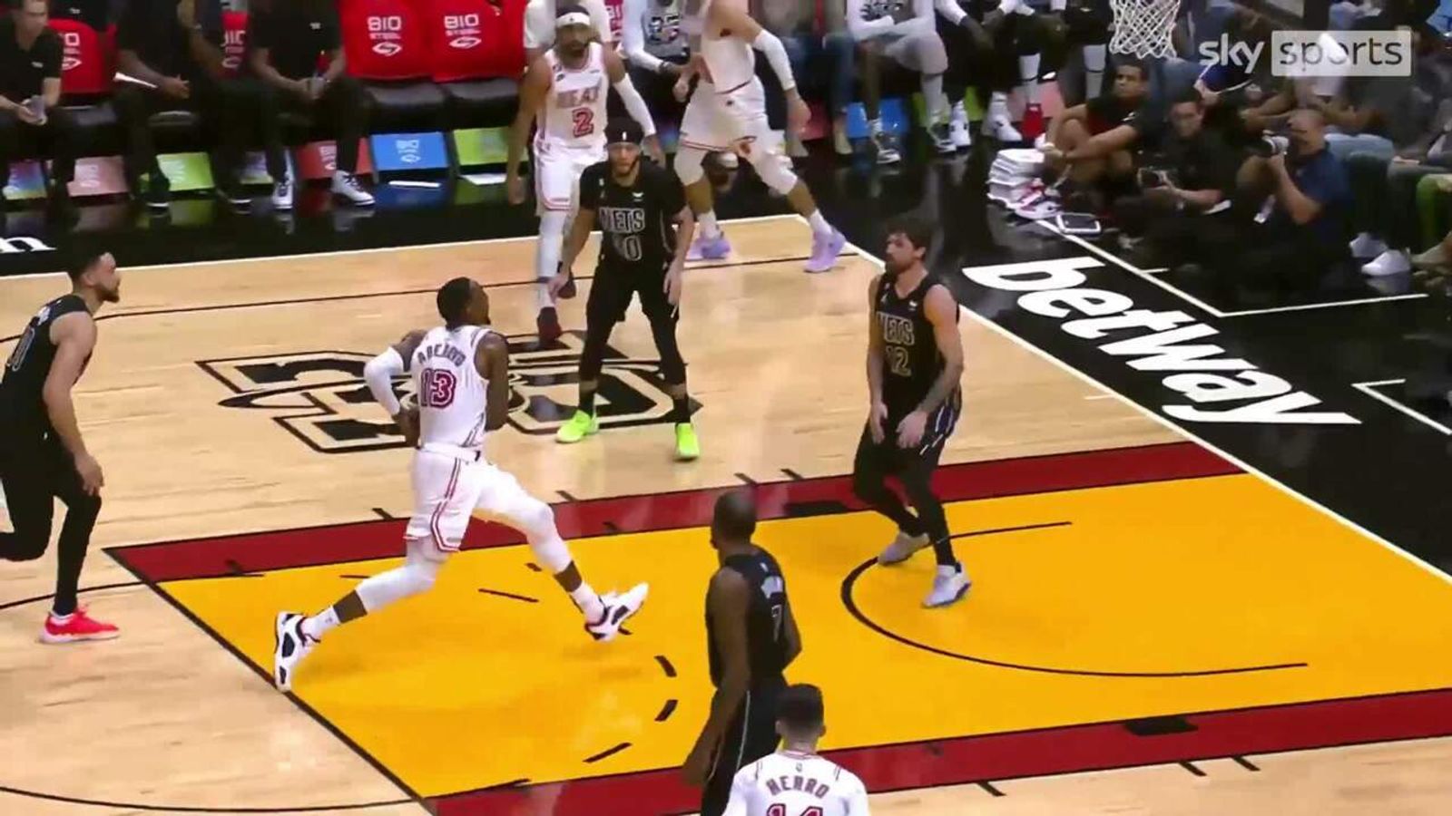 Bam Adebayo winds up for huge slam! | NBA News | Sky Sports