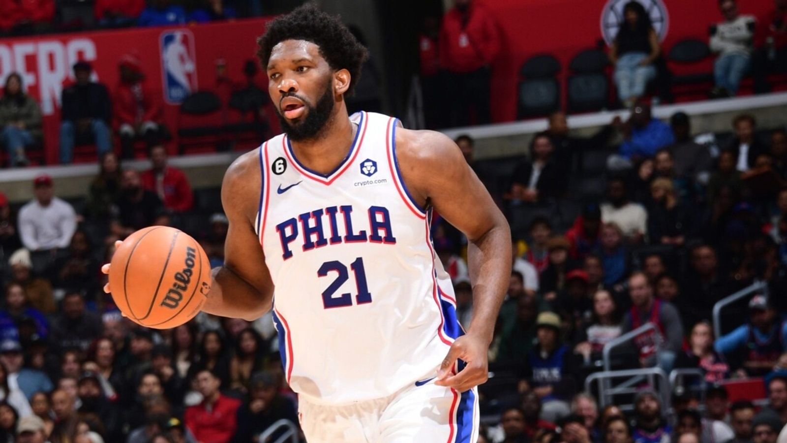 Joel Embiid lands a superb three-pointer on the buzzer against the ...