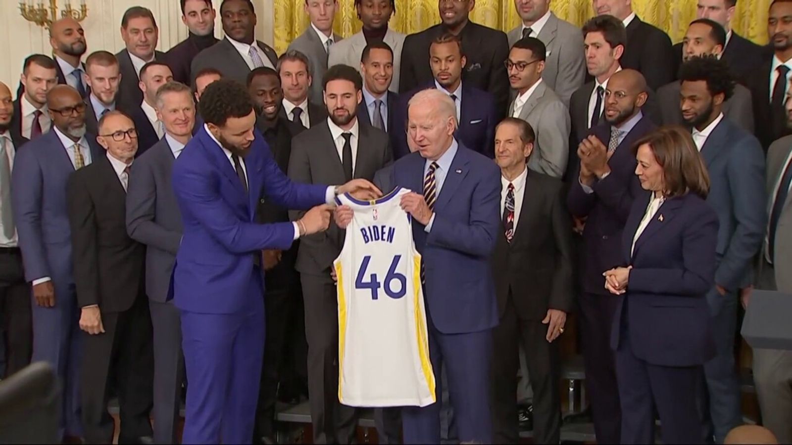 President Joe Biden welcomes Warriors to the White House to celebrate ...