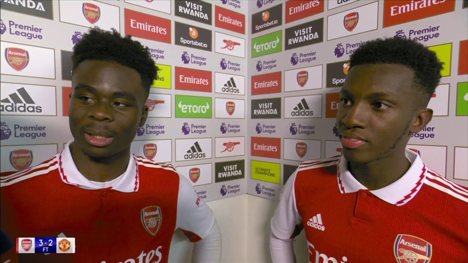 Bukayo Saka: We have to stay humble | Eddie Nketiah: My heart went when goal went to VAR ...