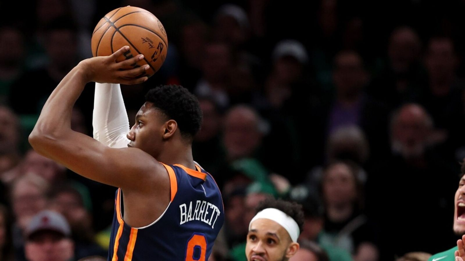 RJ Barrett hits clutch 3 to lead the Boston Celtics in OT! | NBA News ...