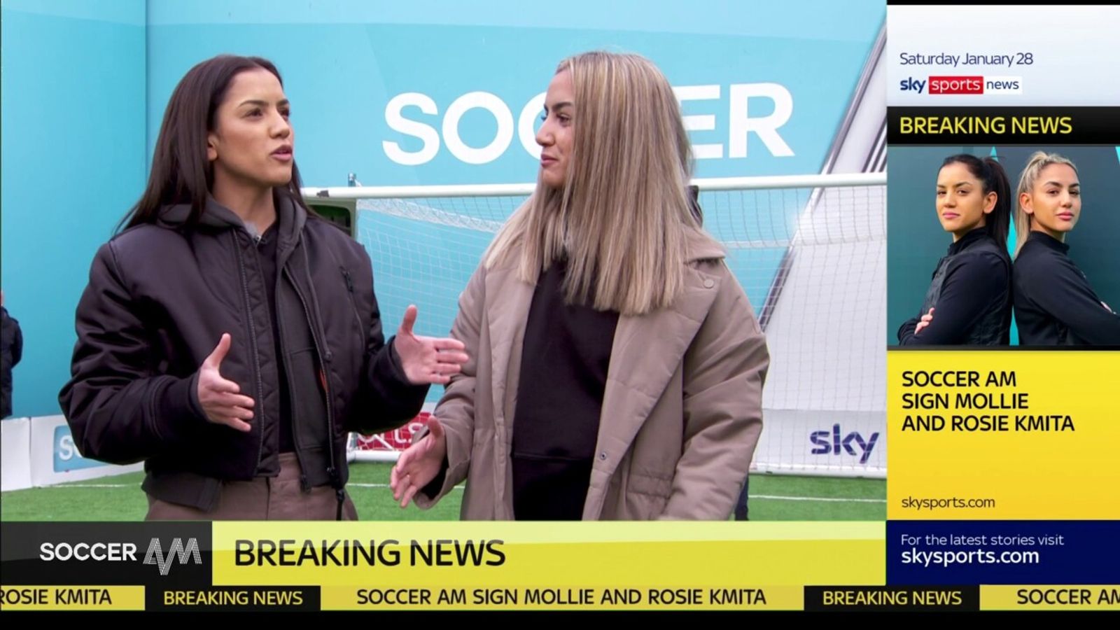 Soccer AM sign Mollie and Rosie Kmita! | Football News | Sky Sports