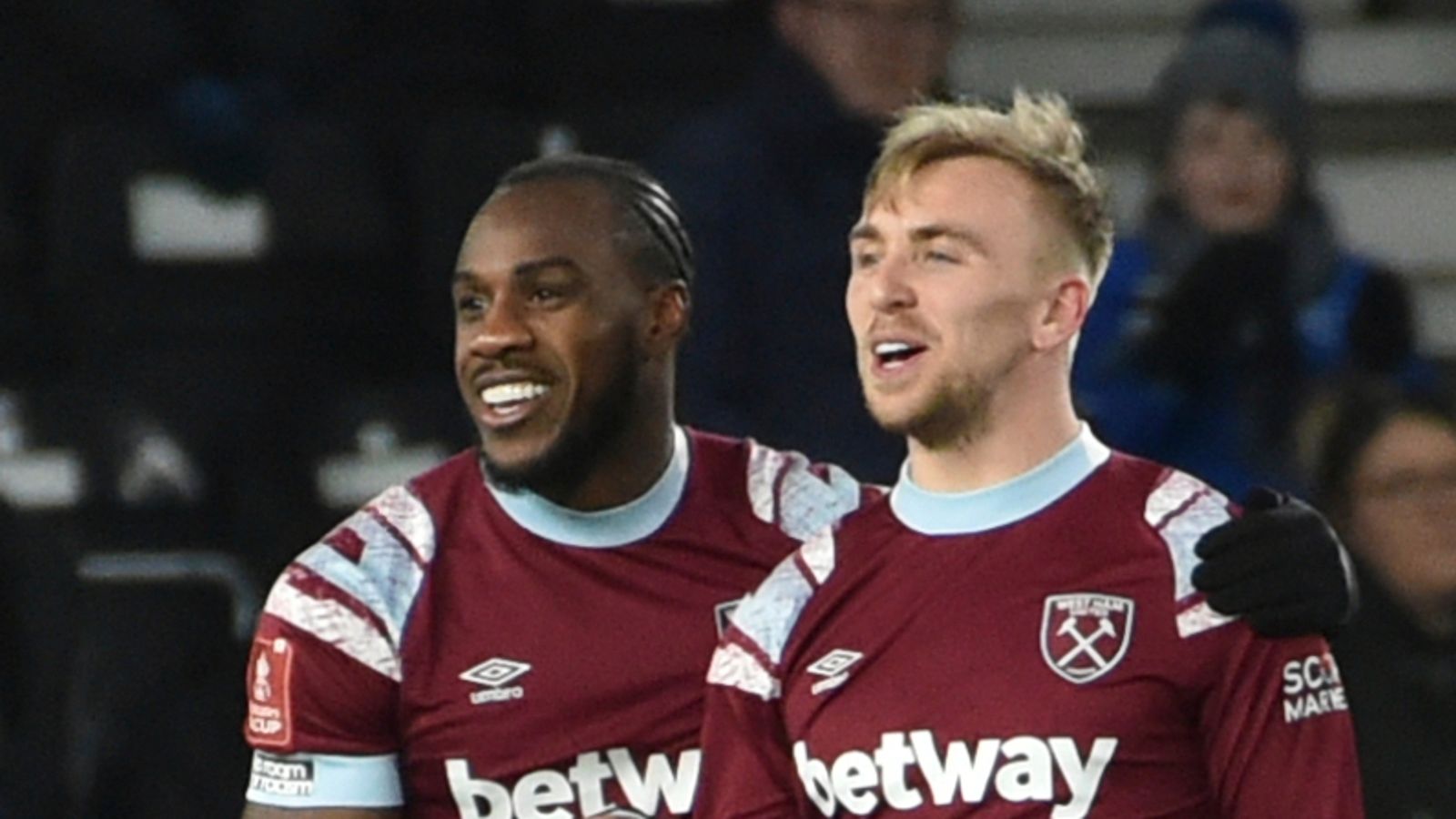 Derby 0-2 West Ham: Hammers set up Man Utd fifth-round tie in FA Cup ...
