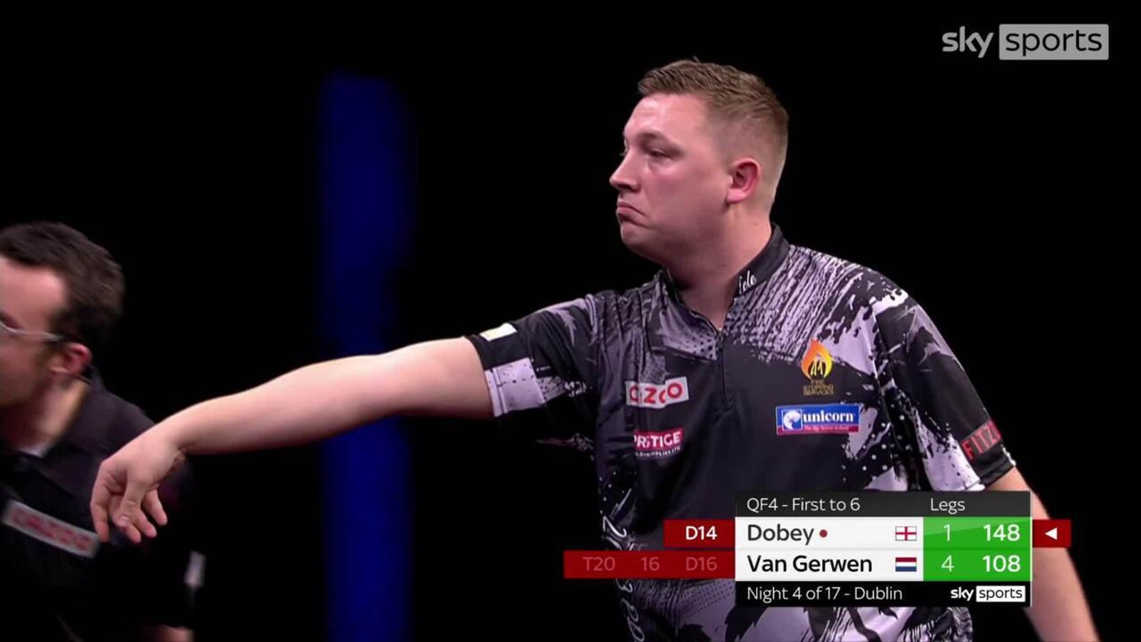 Chris Dobey's stunning 148 checkout | Darts News | Sky Sports