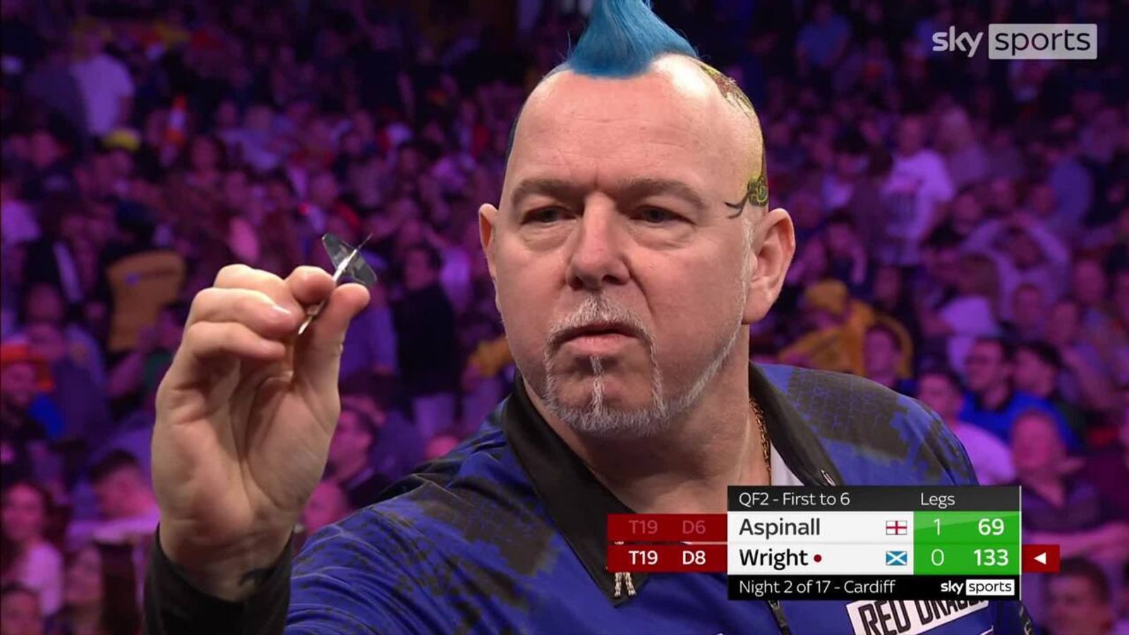 'It's dead centre' - Peter Wright hits classy 133 checkout | Darts News ...