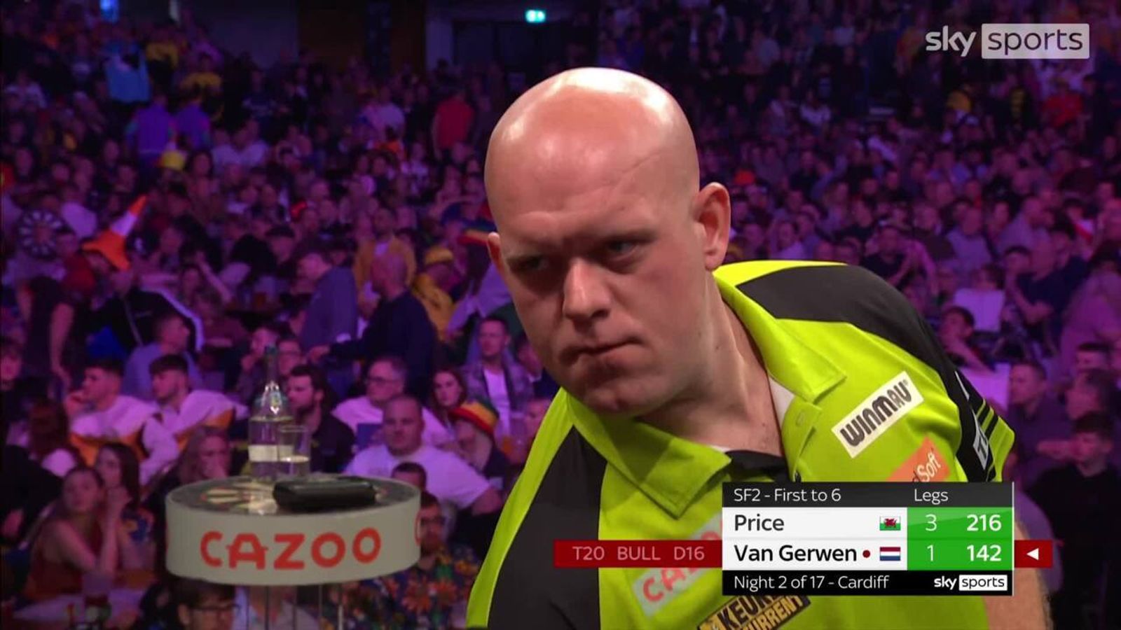 MVG takes out majestic 142 against Gerwyn Price | Darts News | Sky Sports
