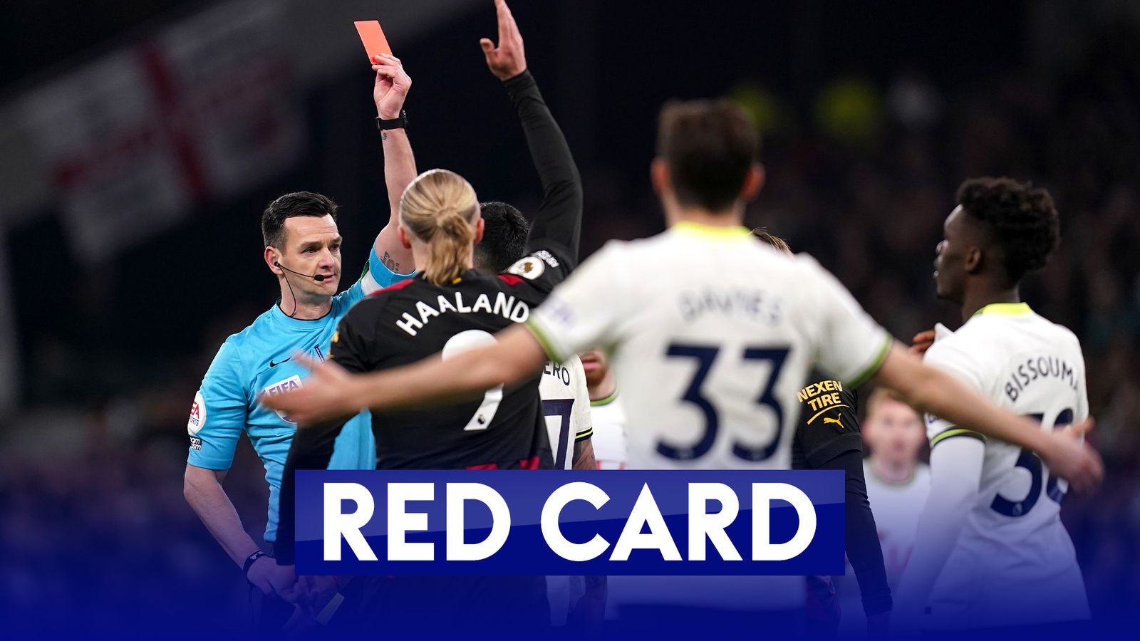 Romero sent off after picking up second yellow | Football News | Sky Sports