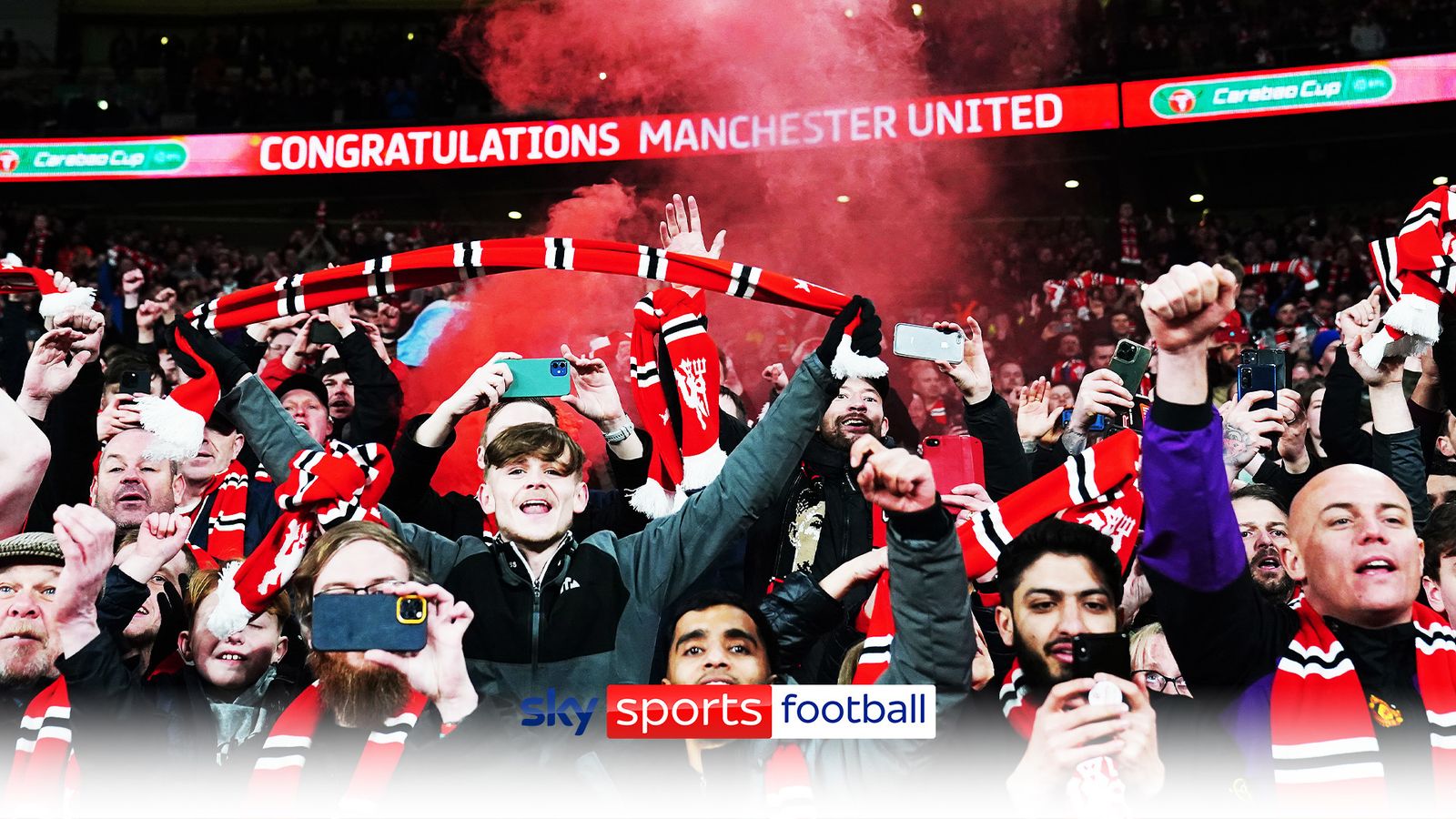 Manchester United fans celebrate in the stands! | Football News | Sky ...