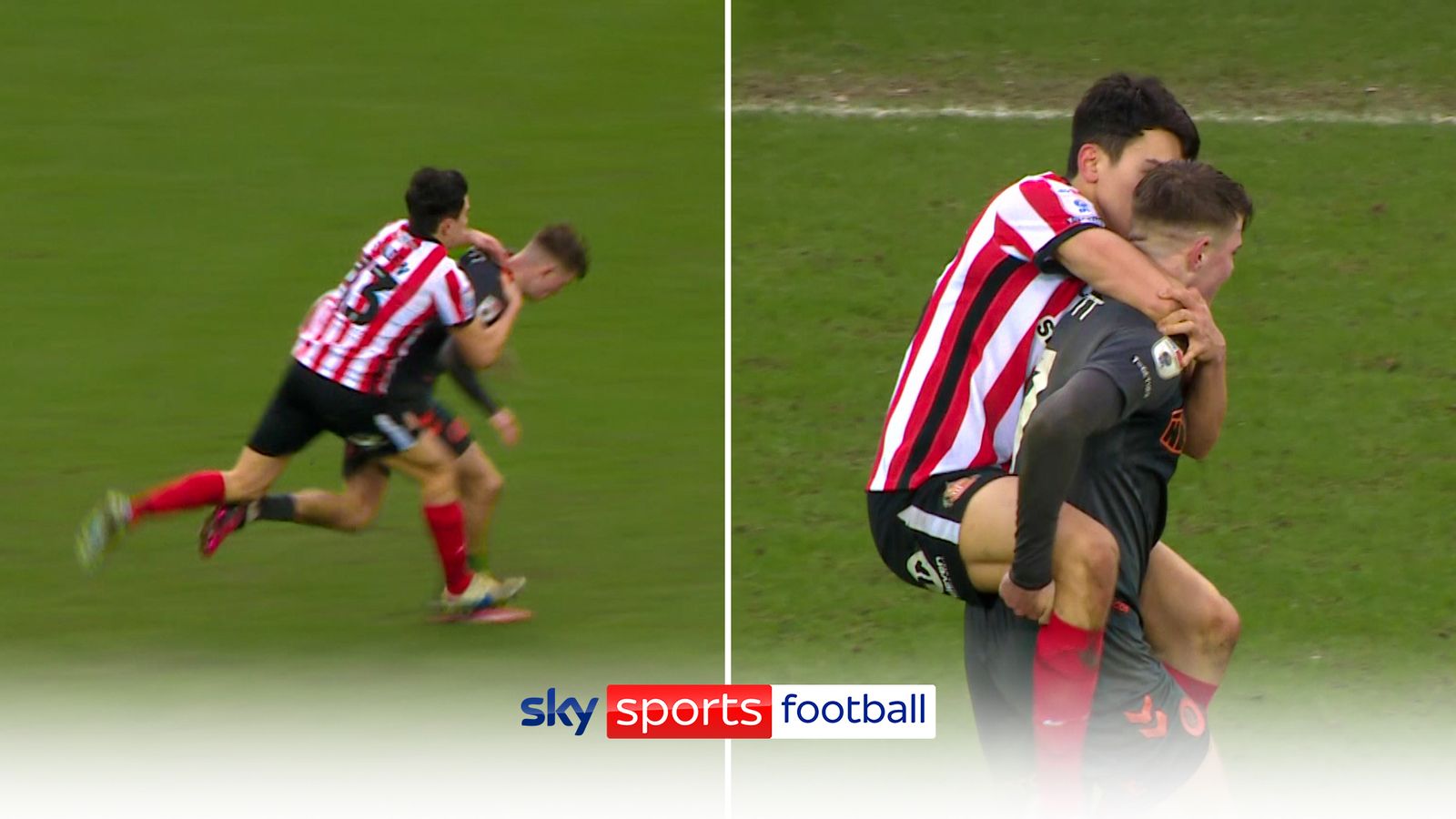 Most blatant foul ever?! - Sunderland's Luke O'Nien was booked after ...