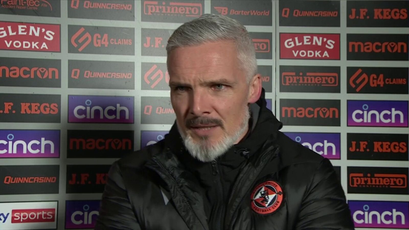Dundee United 1-3 Aberdeen: Jim Goodwin's first game ends in defeat | Football News | Sky Sports
